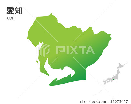Map 2 of Aichi prefecture: Illustration material - Stock Illustration ...