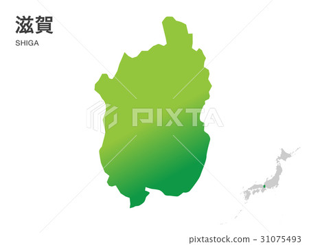 Shiga prefecture map 2: Illustration material - Stock Illustration ...
