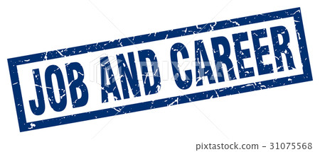 square grunge blue job and career stamp - Stock Illustration [31075568 ...