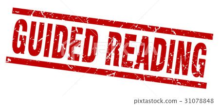 square grunge red guided reading stamp - Stock Illustration [31078848 ...