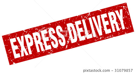 square grunge red express delivery stamp - Stock Illustration [31079857 ...