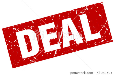 square grunge red deal stamp - Stock Illustration [31080393] - PIXTA