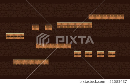 Brown wall style game background collection - Stock Illustration ...