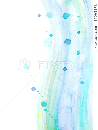 Watercolor texture water flow frame - Stock Illustration [31095378] - PIXTA