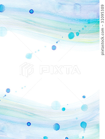 Watercolor texture water flow frame - Stock Illustration [31095389] - PIXTA