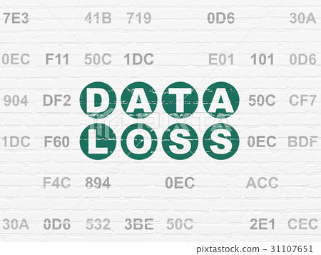 Information concept: Data Loss on wall background - Stock Illustration ...
