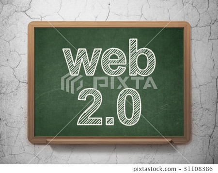 Web design concept: Web 2.0 on chalkboard - Stock Illustration ...