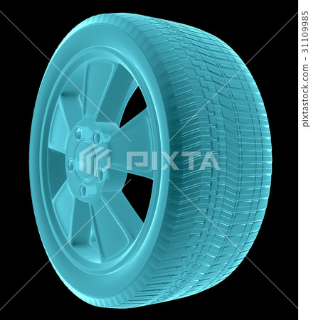 X-Ray Image Of Car Wheel - Stock Illustration [31109985] - PIXTA