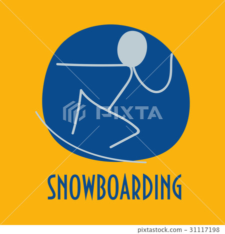 Winter Olympic Games stick figure icon:... - Stock Illustration ...