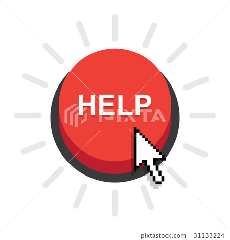 Help button icon, vector - Stock Illustration [31133224] - PIXTA