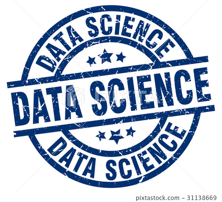 data science blue round grunge stamp - Stock Illustration [31138669 ...