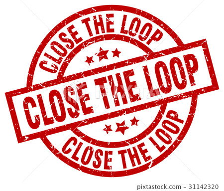 close the loop round red grunge stamp - Stock Illustration [31142320 ...