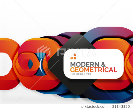 Geometric abstract background, cut chain shapes or - Stock Illustration ...