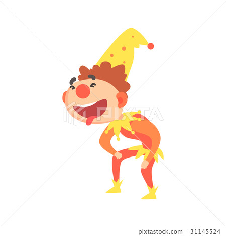 Funny laughing jester colorful cartoon character - Stock Illustration ...