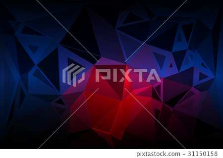 Deep blue and red random sizes low poly background - Stock Illustration ...