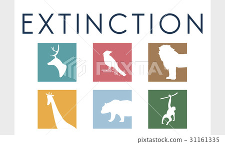 Save endangered animals icon graphic-插圖素材 [31161335] - PIXTA圖庫