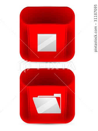 set color icons. Red icon - Stock Illustration [31187095] - PIXTA