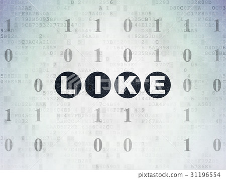 Social media concept: Like on Digital Data Paper - Stock Illustration ...