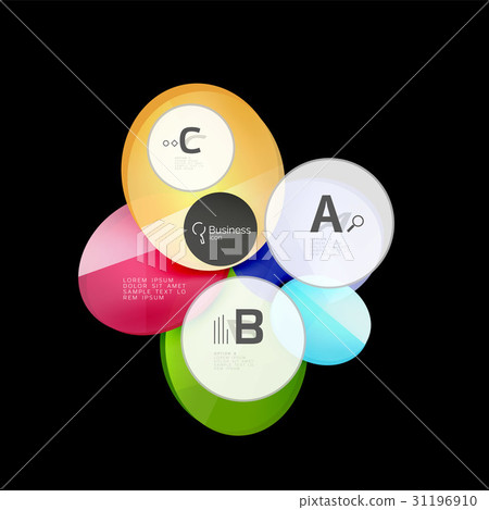 Glass color circles - infographic elements on - Stock Illustration ...