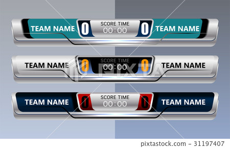 Scoreboard Broadcast Graphic - Stock Illustration [31197407] - PIXTA
