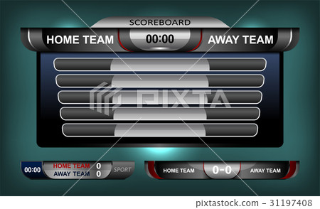 Scoreboard Broadcast Graphic - Stock Illustration [31197408] - PIXTA