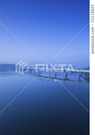 Tanggwang Bridge, Namhan River, Chungju City,... - Stock Photo ...