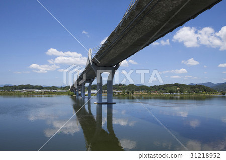 Uribite Bridge, Namhan River, Chungju City,... - Stock Photo [31218952 ...