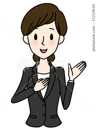 Female concierge (gray) - Stock Illustration [31224630] - PIXTA
