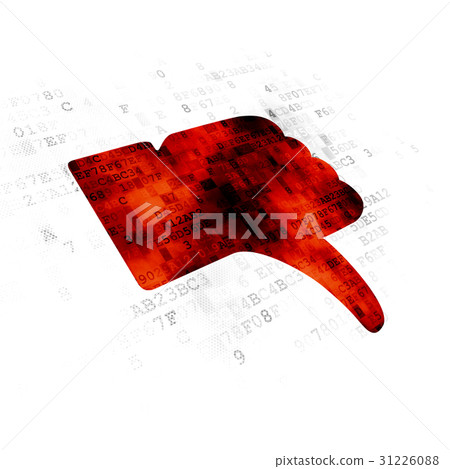 Social network concept: Thumb Down on Digital-插圖素材 [31226088] - PIXTA圖庫