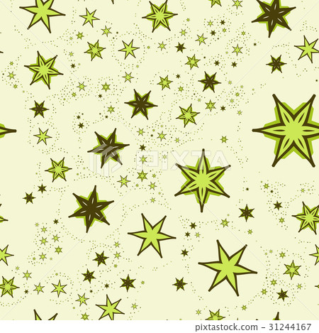 Seamless Print Stylized Stars - Stock Illustration [31244167] - PIXTA