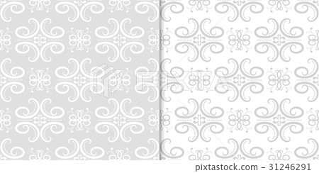 Abstract ornaments. Gray seamless pattern - Stock Illustration ...
