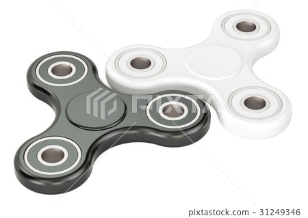 Two fidget spinners, 3D rendering - Stock Illustration [31249346] - PIXTA