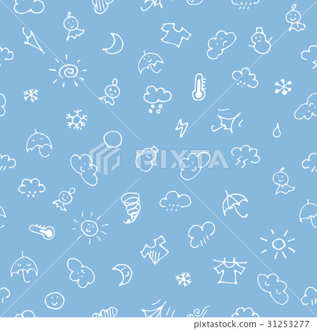 Hand-drawn sketch pattern of weather illustration - Stock Illustration ...
