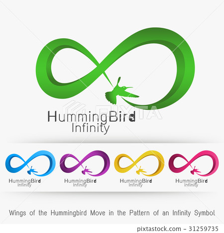 hummingbird move in the pattern of an infinity - Stock Illustration ...