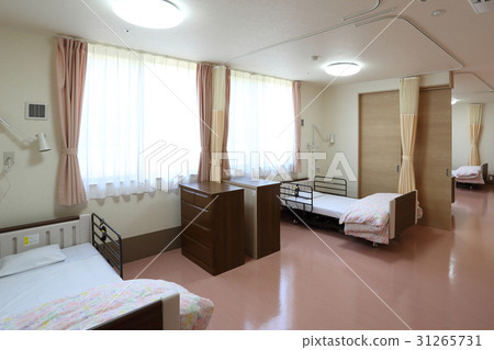 Long-term care facility Multi-bedroom room... - Stock Photo [31265731 ...