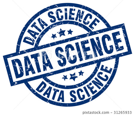 data science blue round grunge stamp - Stock Illustration [31265933 ...