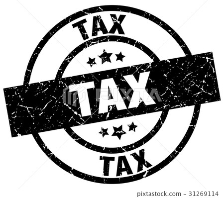 tax round grunge black stamp - Stock Illustration [31269114] - PIXTA