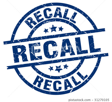 recall blue round grunge stamp - Stock Illustration [31270105] - PIXTA
