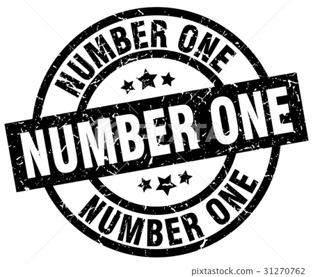 number one round grunge black stamp - Stock Illustration [31270762] - PIXTA