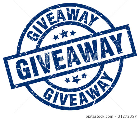 giveaway blue round grunge stamp - Stock Illustration [31272357] - PIXTA