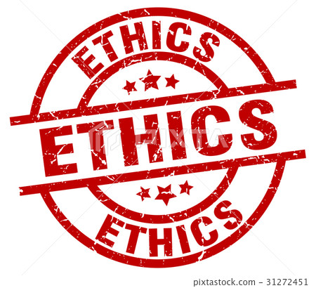 ethics round red grunge stamp - Stock Illustration [31272451] - PIXTA