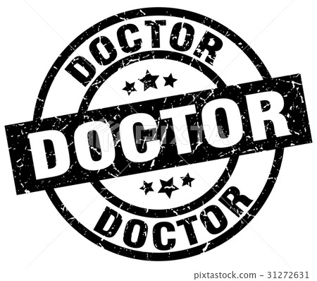 doctor round grunge black stamp - Stock Illustration [31272631] - PIXTA