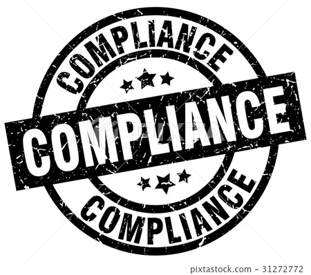compliance round grunge black stamp - Stock Illustration [31272772] - PIXTA