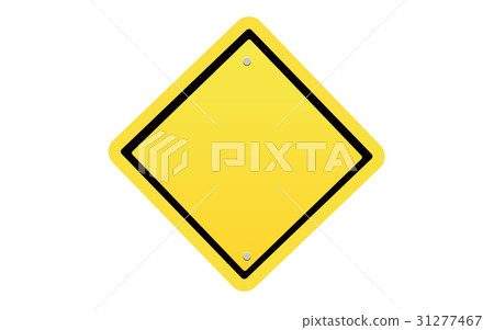 Isolated Blank Yellow sign - Stock Illustration [31277467] - PIXTA