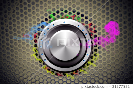 Audio volume knob with metal texture - Stock Illustration [31277521 ...