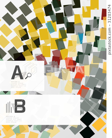 Colorful lines, rectangles and stripes with option - Stock Illustration ...