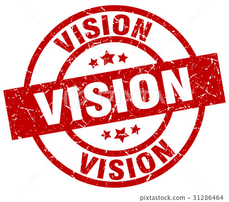 vision round red grunge stamp - Stock Illustration [31286464] - PIXTA