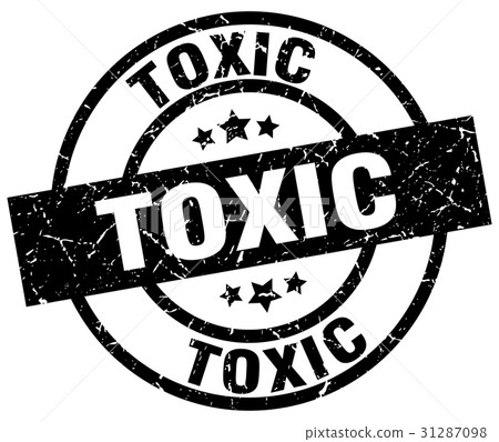toxic round grunge black stamp - Stock Illustration [31287098] - PIXTA