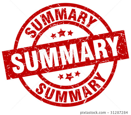 summary round red grunge stamp - Stock Illustration [31287284] - PIXTA