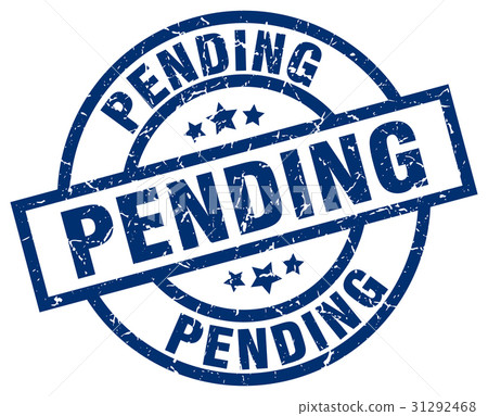 pending blue round grunge stamp - Stock Illustration [31292468] - PIXTA